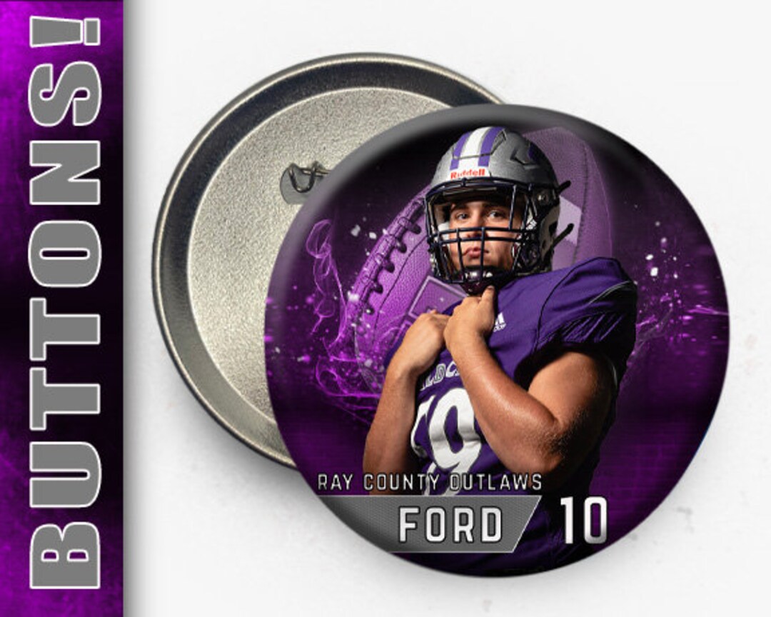 Football Button Template - Etsy