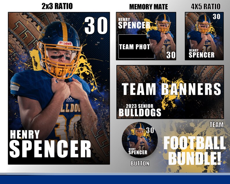 Football Poster Template Bundle - Etsy