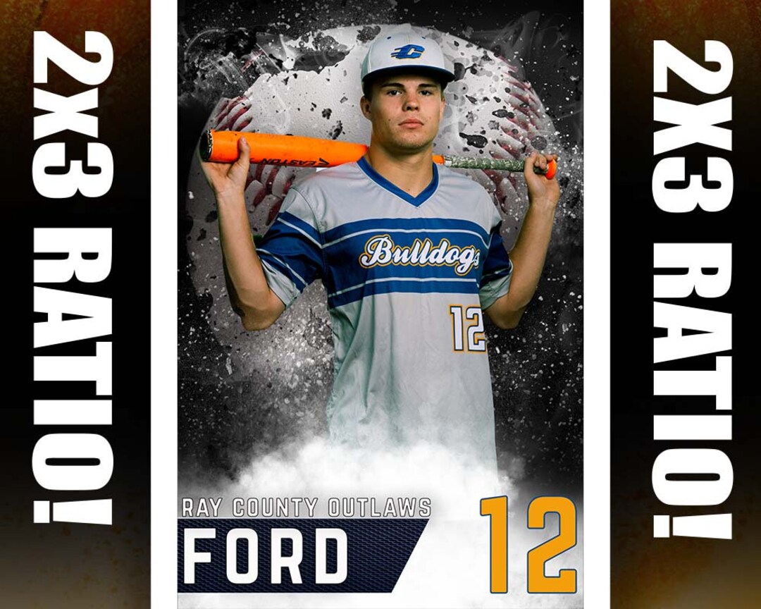 Baseball Banner Template 2x3 Ration - Etsy