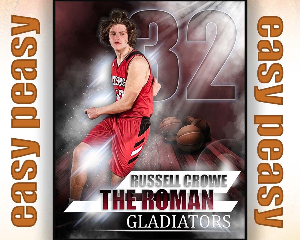 Varsity Sports Banner Template for Basketball - Etsy