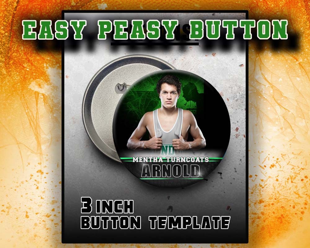 Sports Button Template - Etsy