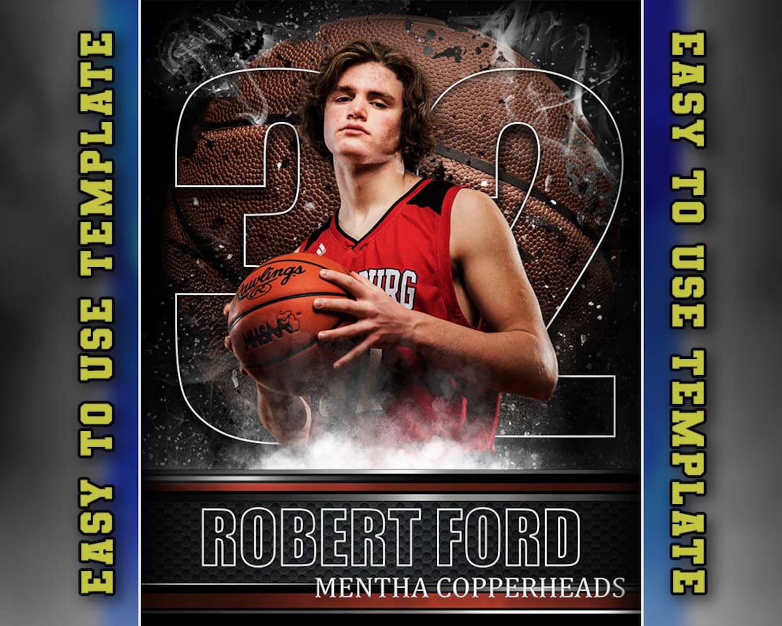 Basketball Senior Banner Template - Etsy
