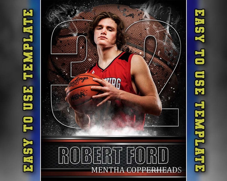 Basketball Senior Banner Template - Etsy
