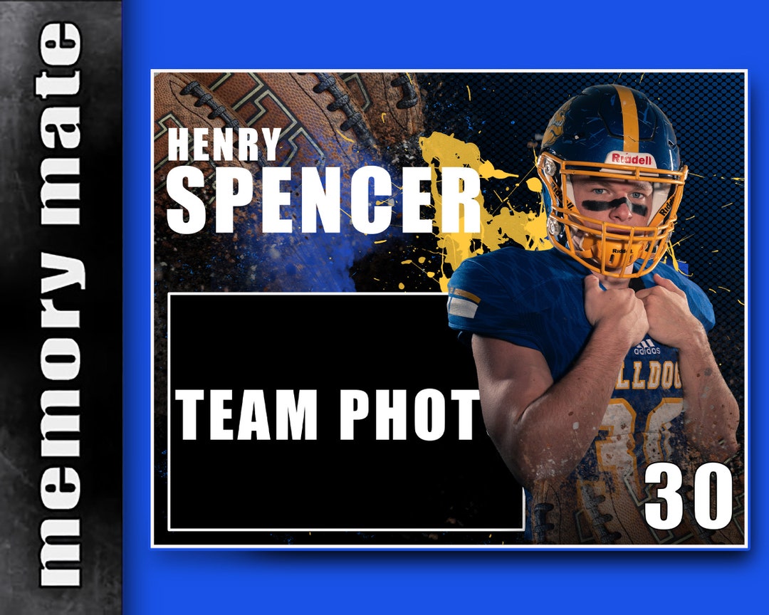 Football Memory Mate Photo Template - Etsy