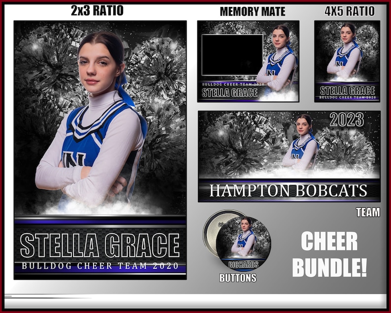 Cheerleading Photoshop Bundle - Etsy