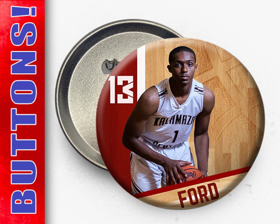 Basketball Button Template - Etsy