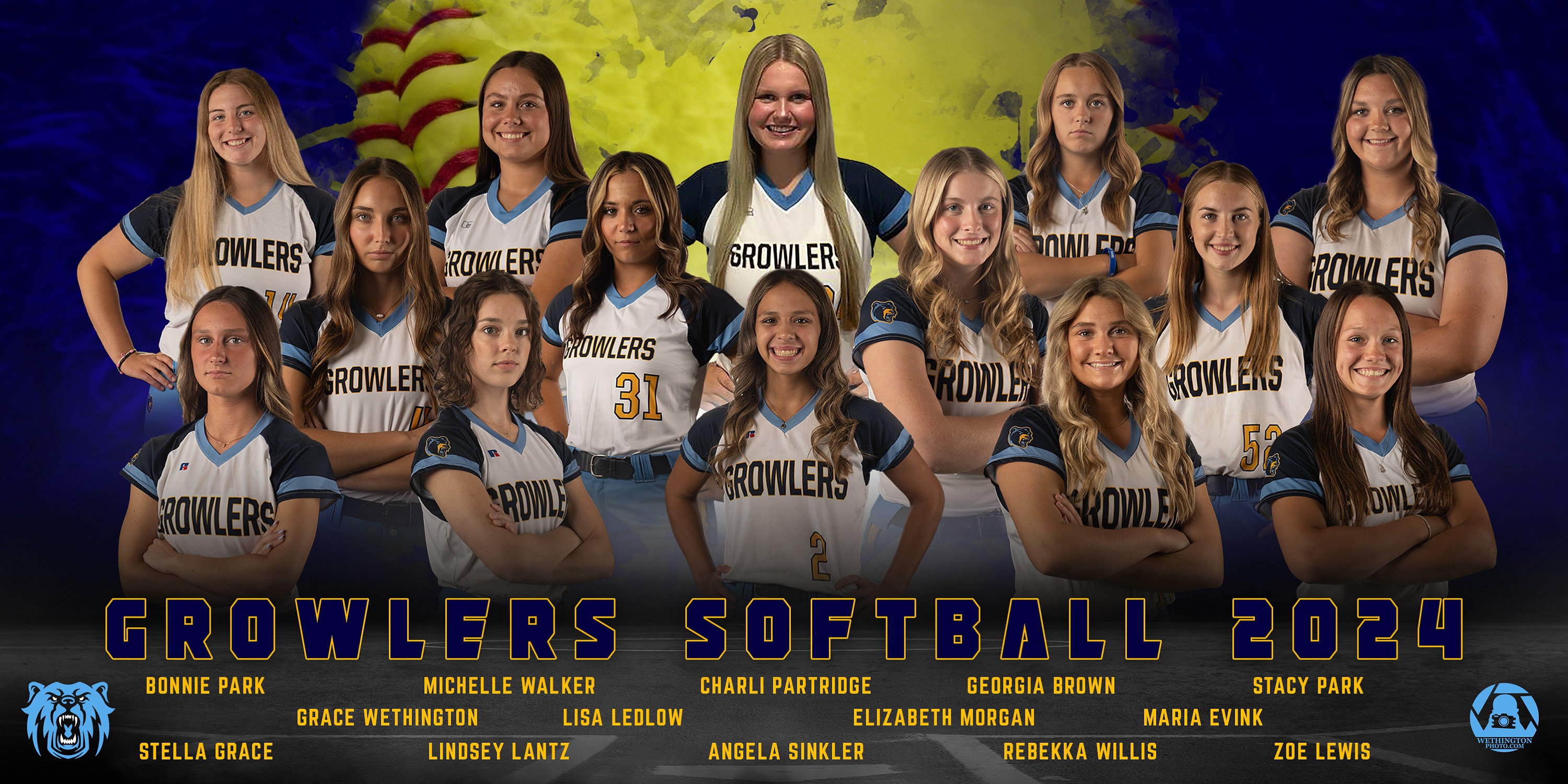 Softball Team Composite Template – Photoshop Banner for Teams & Coaches ...