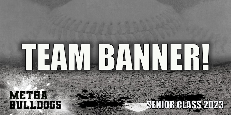 Baseball Team Banner Poster Template - Etsy