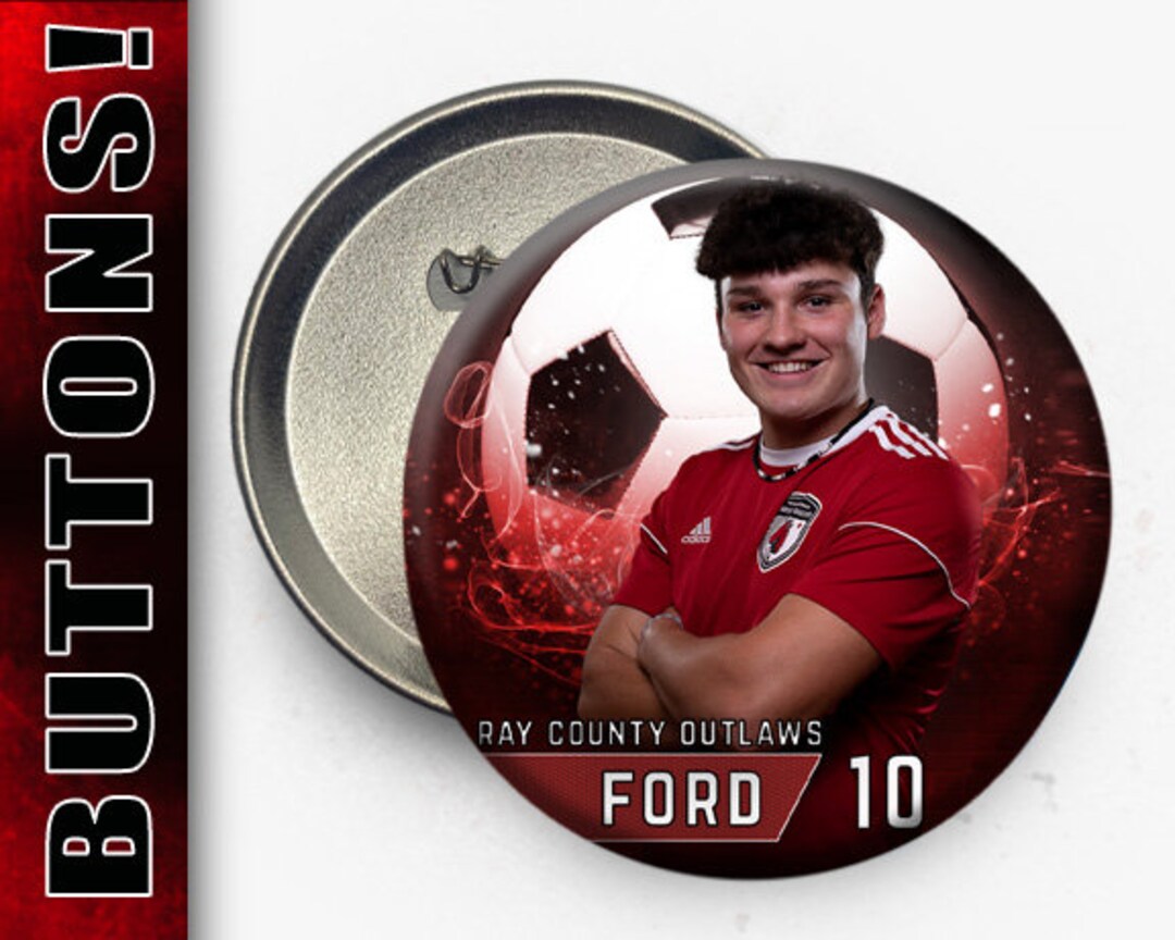 Soccer Button Template - Etsy