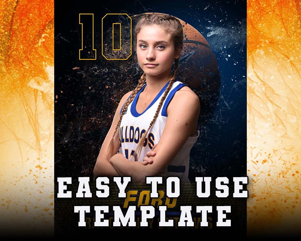 Basketball Card Template - Etsy
