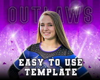 Cheerleading Poster Template, Custom Cheer Banner, Digital Background ...