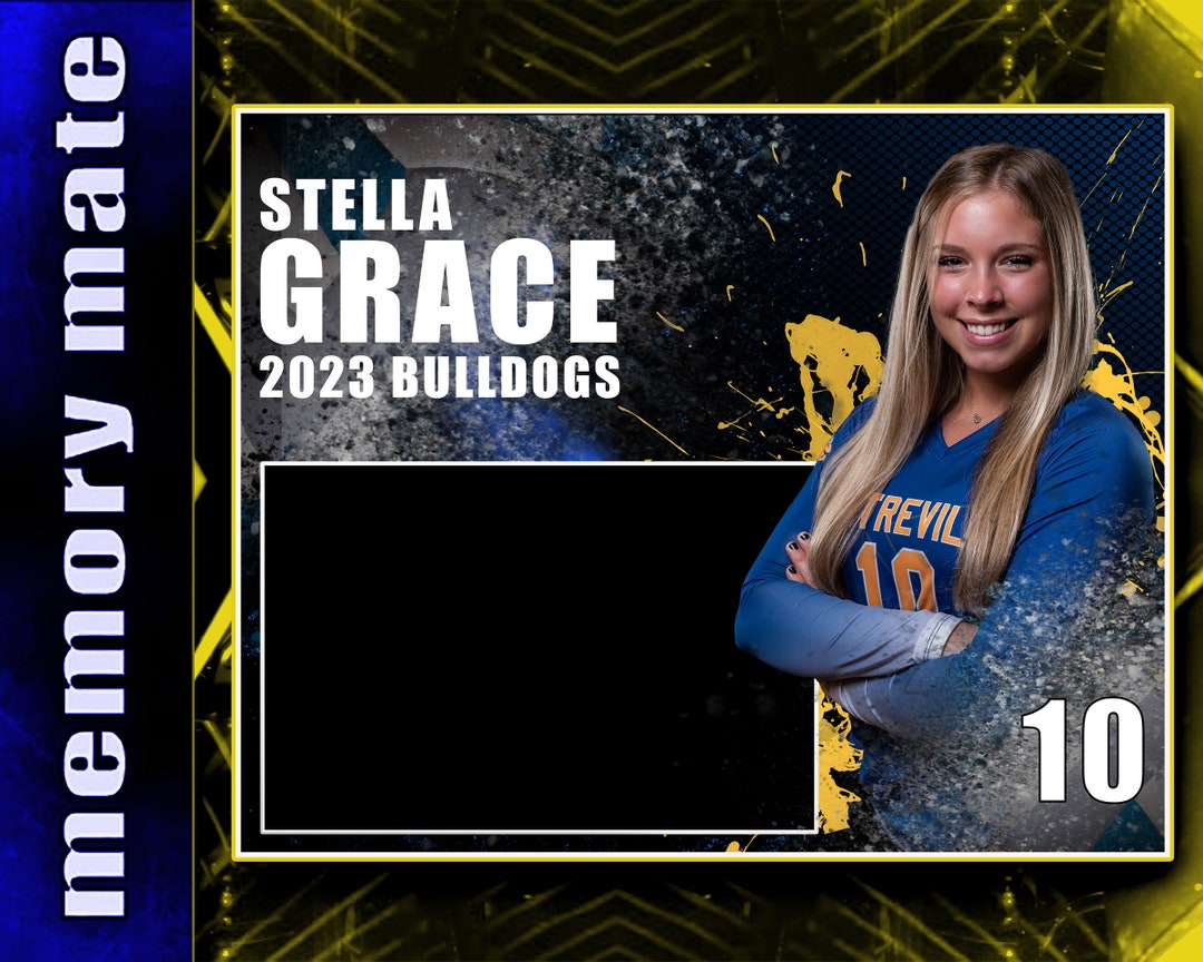 Volleyball Memory Mate Photo Background Template - Etsy