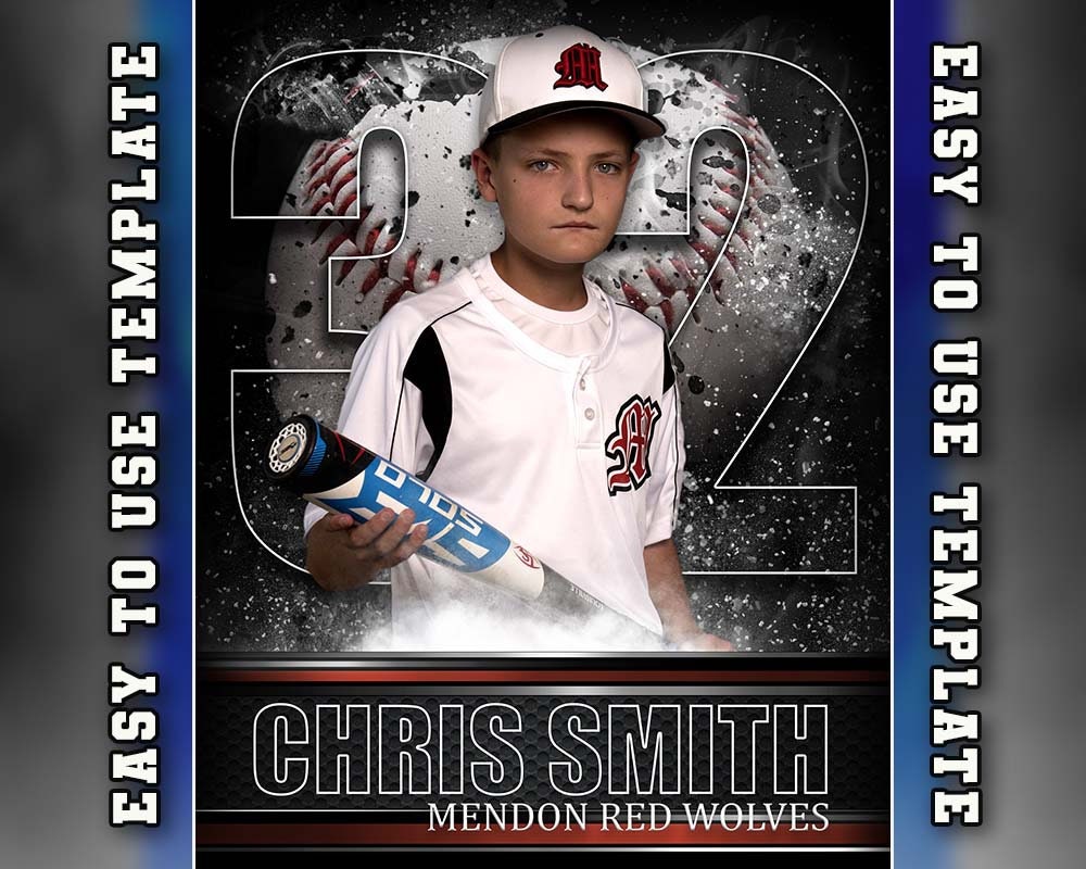 Baseball Senior Banner Template - Etsy