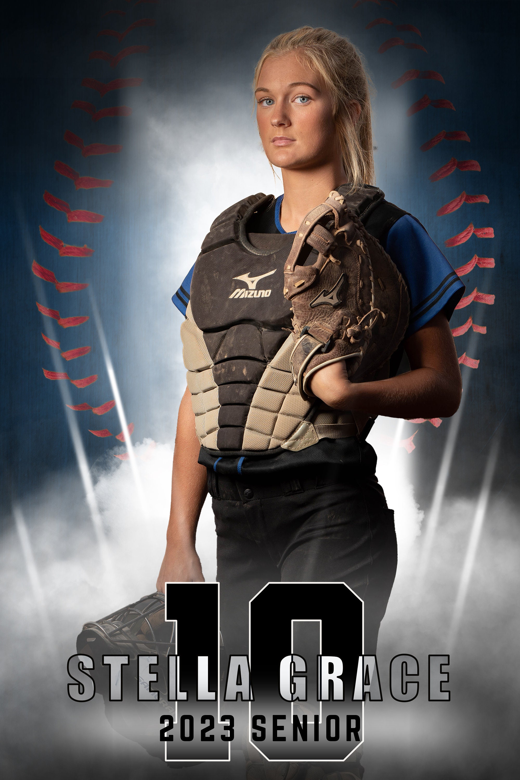Softball Senior Banner Template – Fully Customizable Photoshop PSD - Etsy