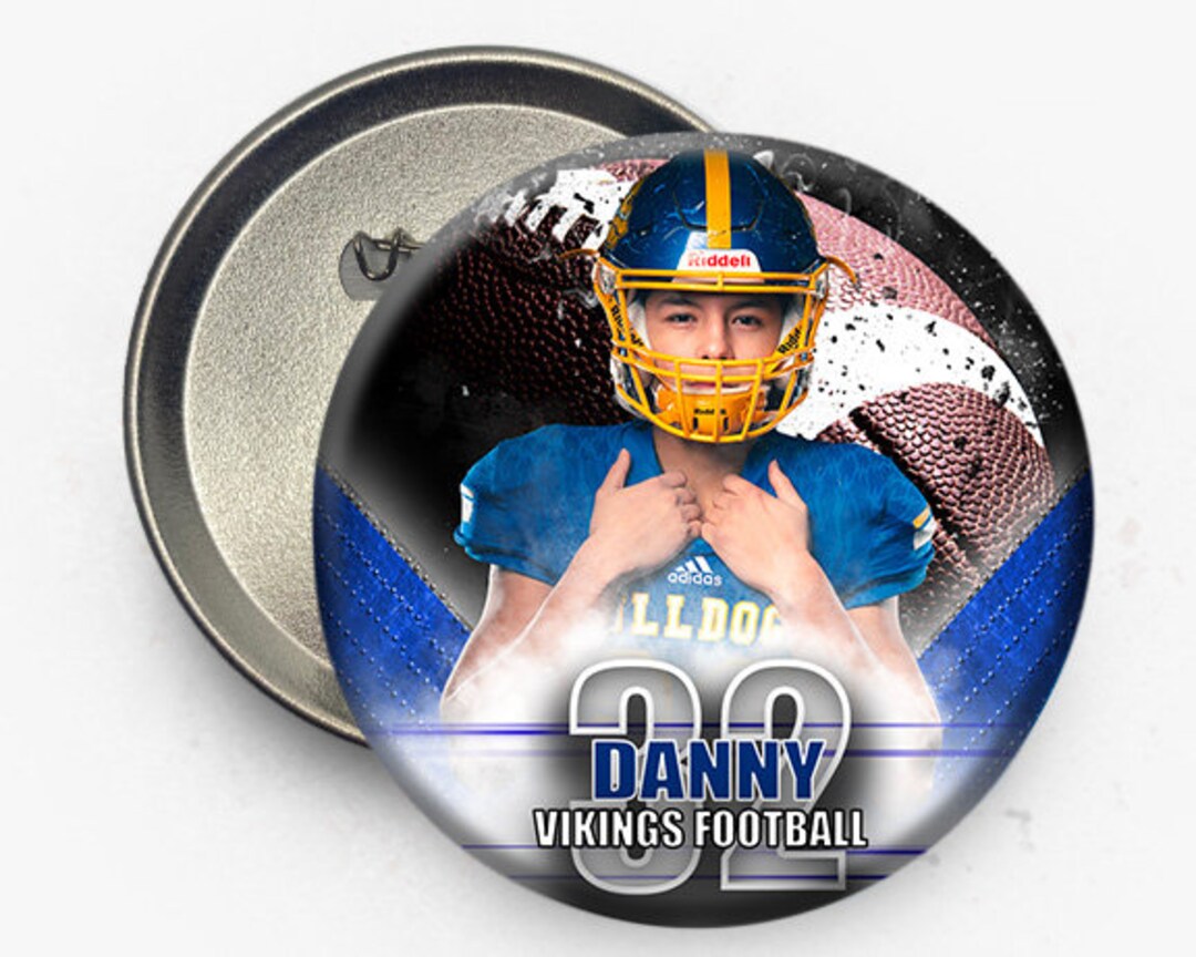 Football Button Template - Etsy