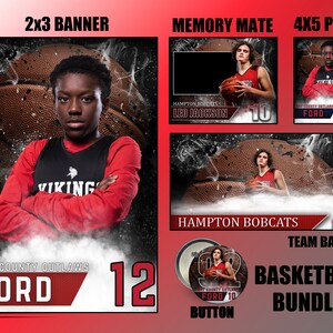 Basketball Banner Template Bundle - Etsy