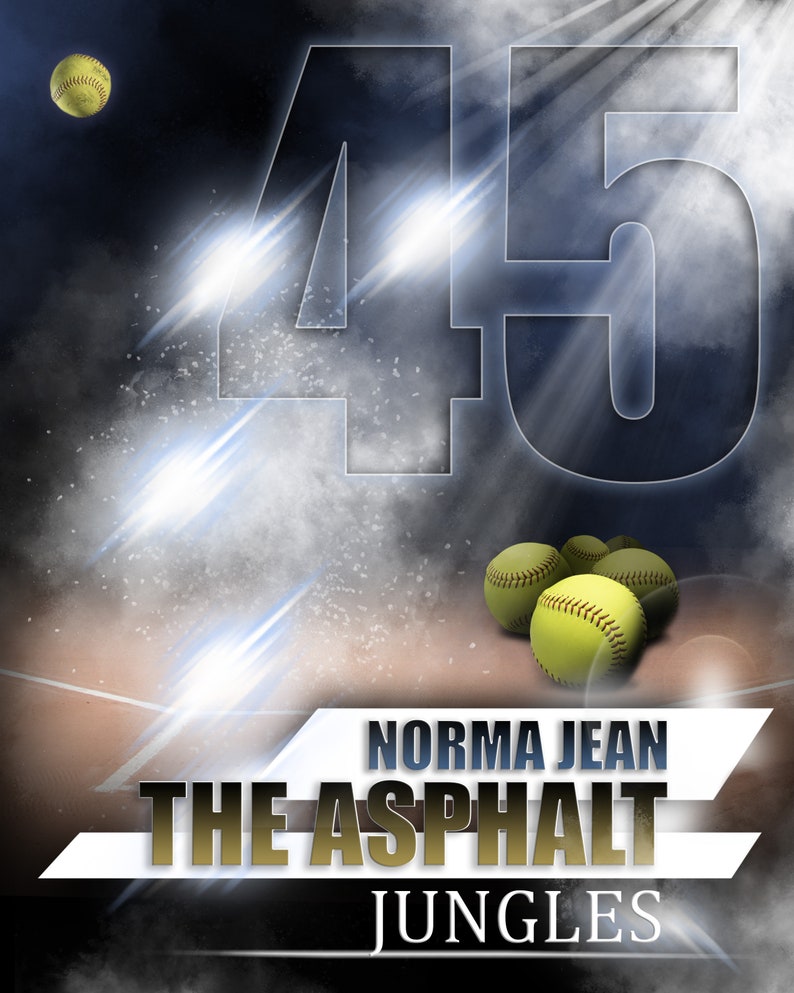 Sports Banner Template for Softball - Etsy