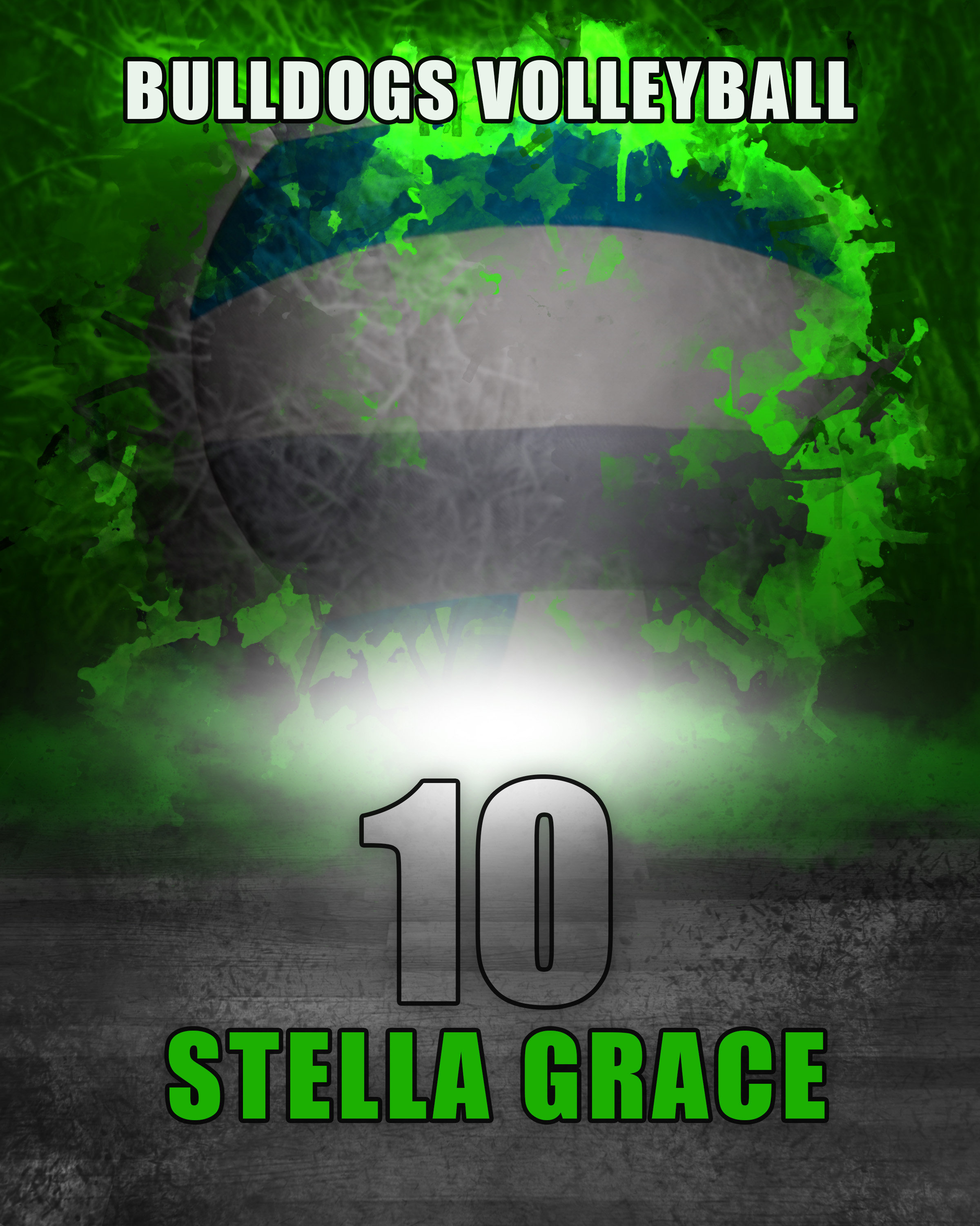 Varsity Volleyball Banner Template - Etsy