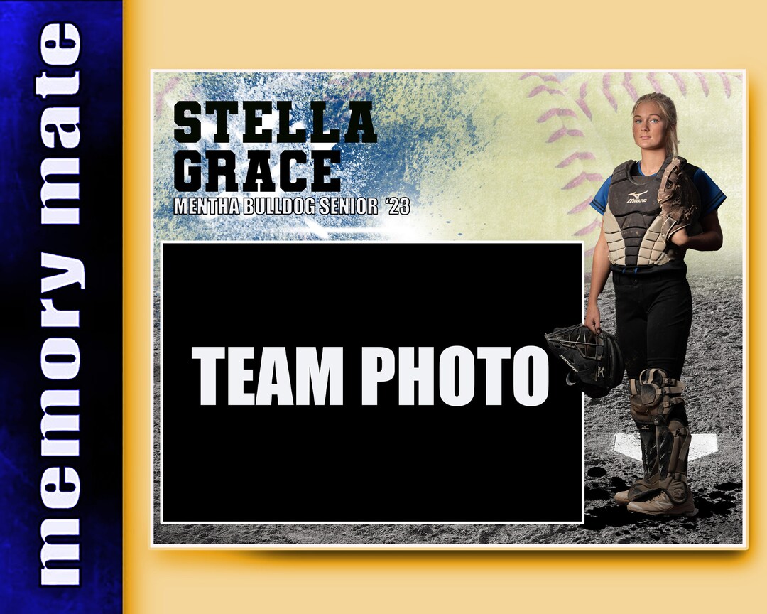 Softball Team Memory Mate Template - Etsy