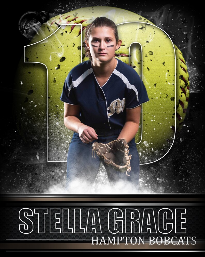 Softball Senior Banner Template - Etsy