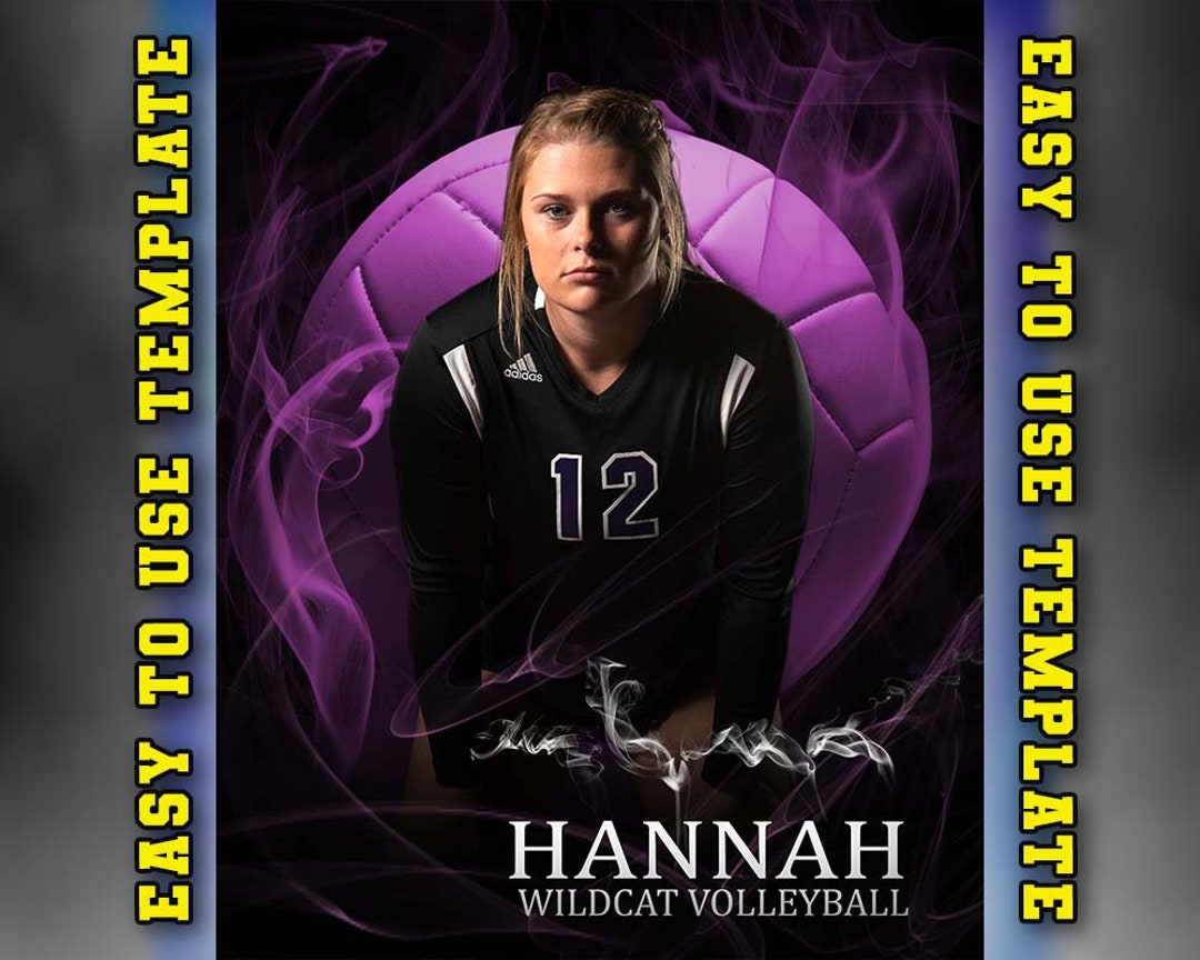 Varsity Senior Volleyball Banner Template - Etsy