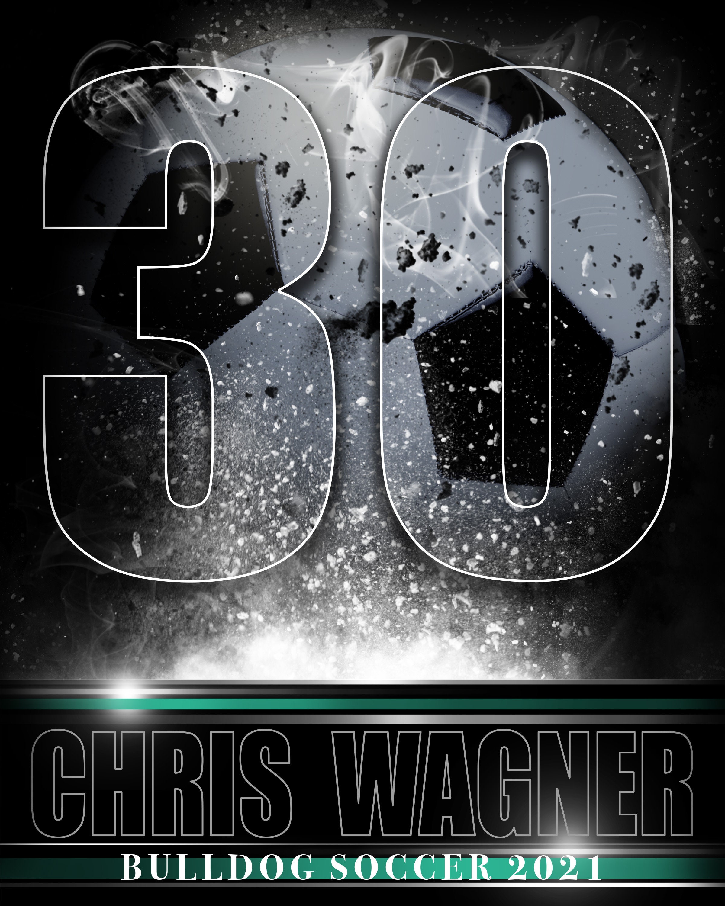 Soccer Senior Banner Template - Etsy