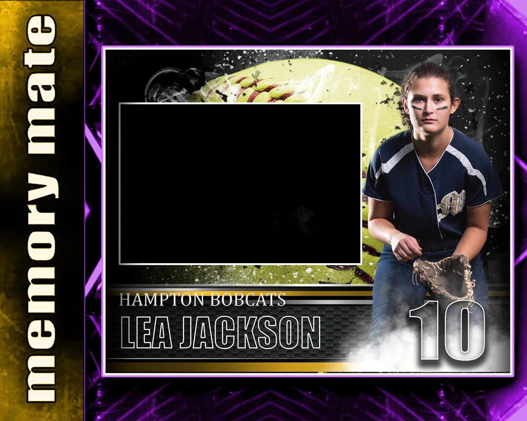 Softball Memory Mate Collage Template for Youth Softball - Etsy