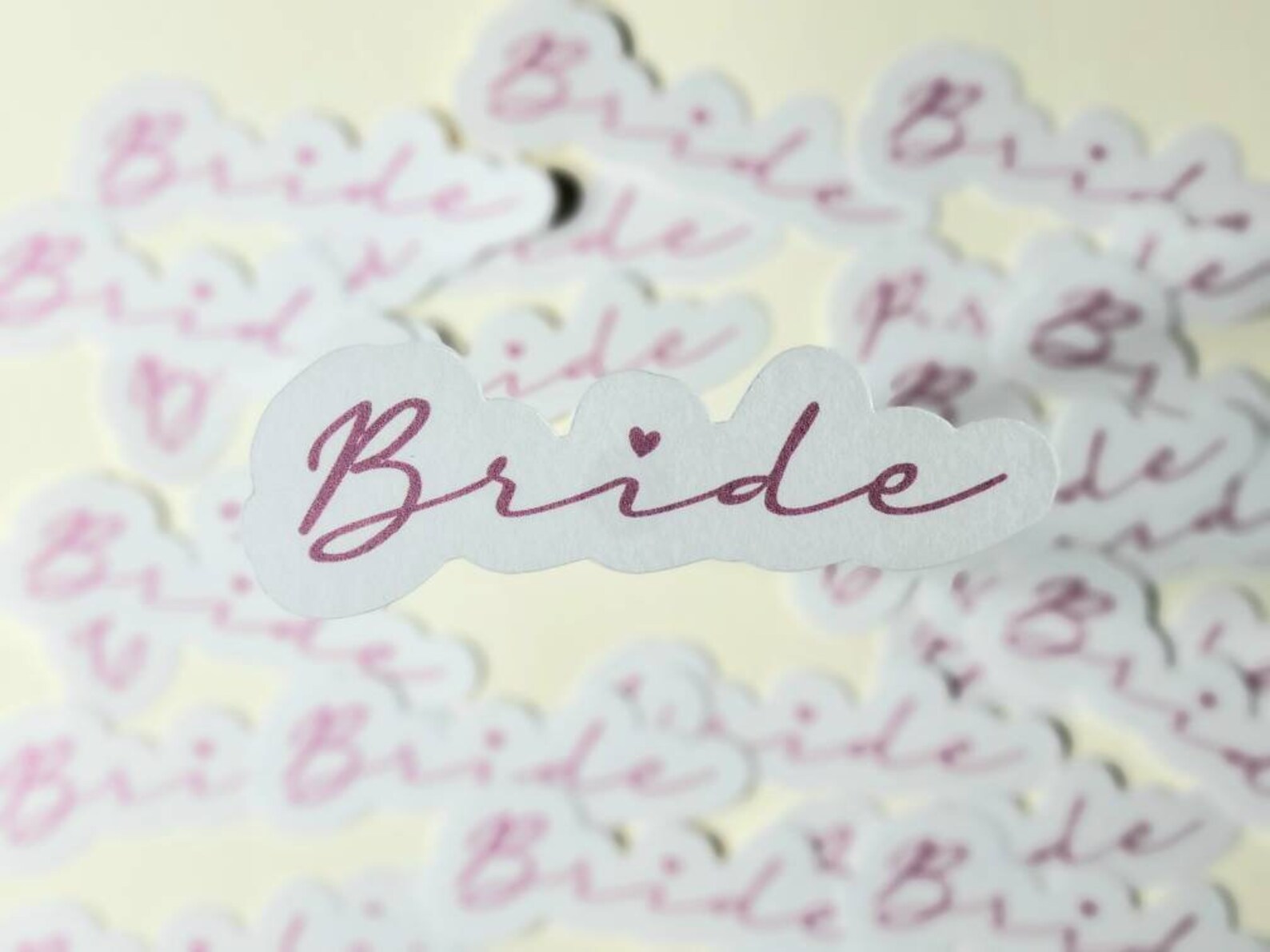 BRIDE STICKERS Script Bride Sticker Bridal Party Mauve | Etsy