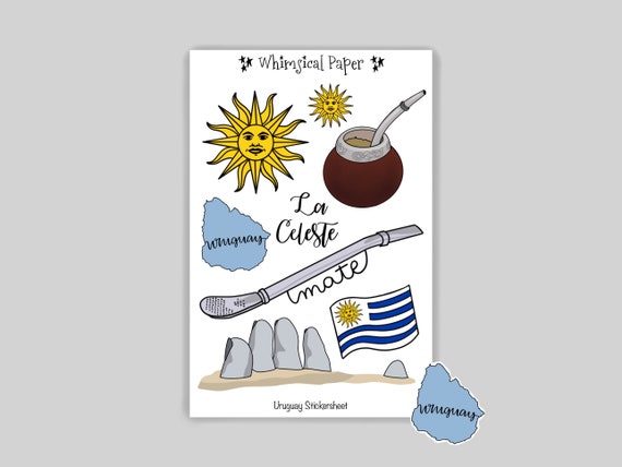 Uruguay Stickers / Latino Sticker Sheet / Planner Stickers | Etsy
