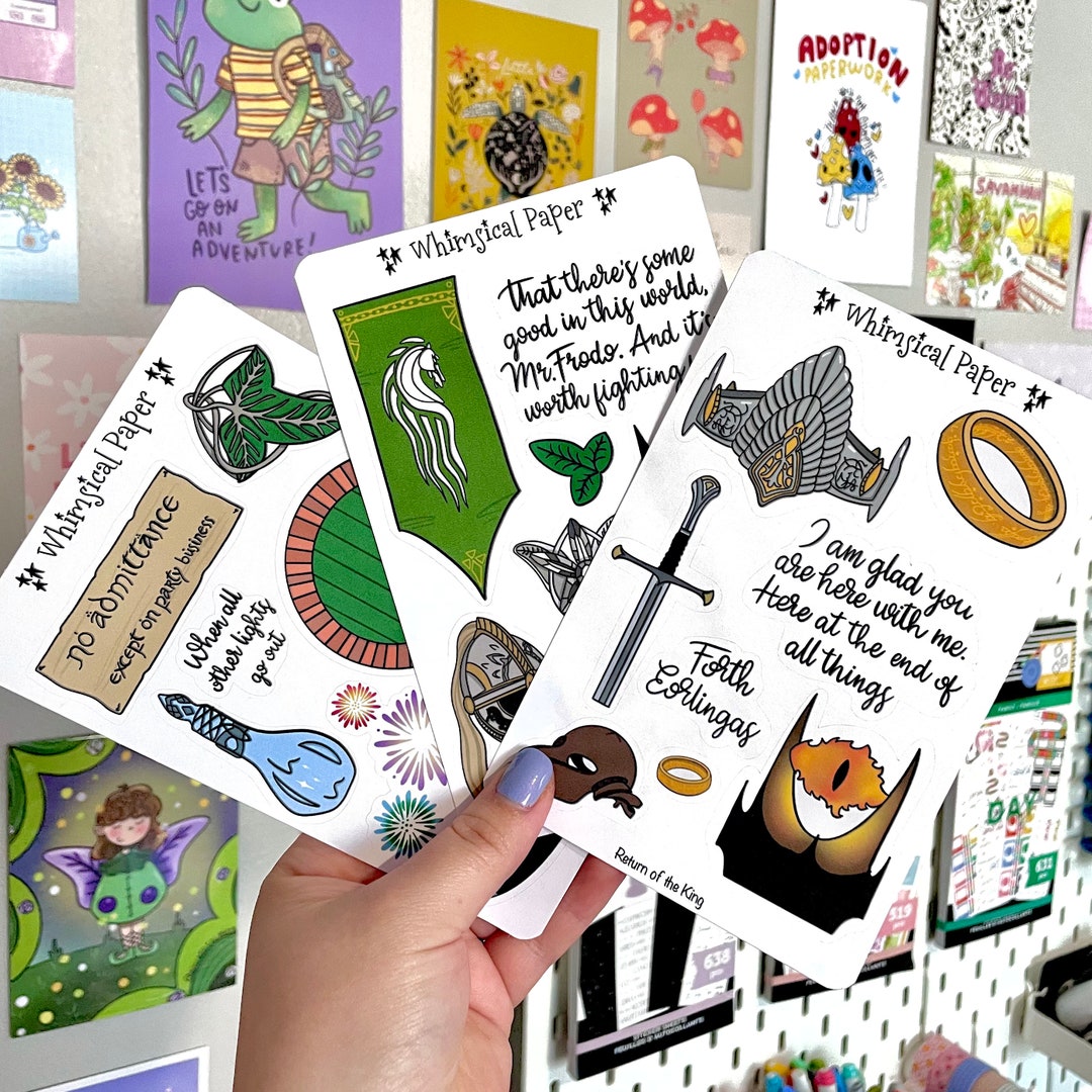 Lord of the Rings Sicker Sheet Pack Planner Stickers / Paper Stickers ...