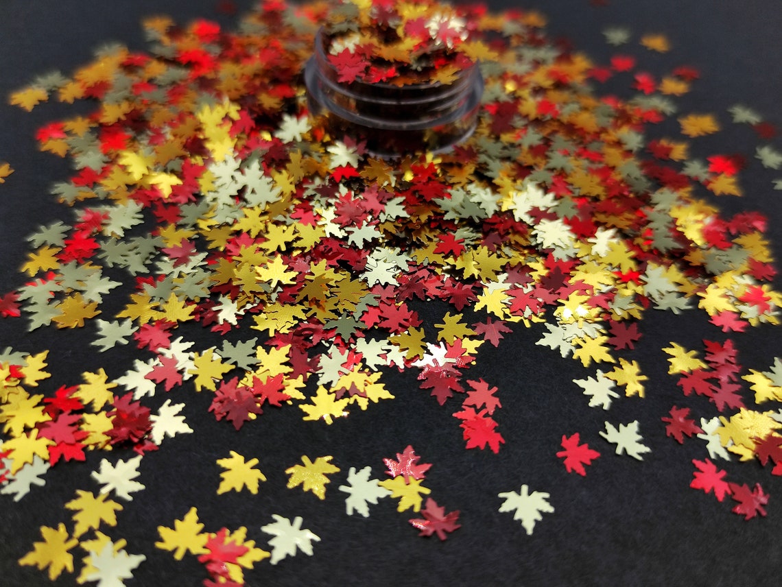 Autumn Leaf Glitter, Autumn Maple Leaves Nail Art Glitter, Fall Leaves ...