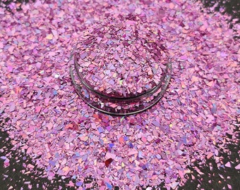 Iridescent Flakes, Clear Pink Tint Mylar Flakes, Cellophane Shards ...