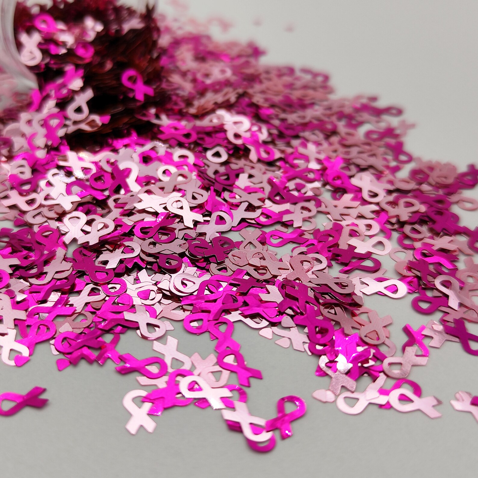 Pink Ribbon Glitter Pink Breast Cancer Ribbon Nail Art - Etsy