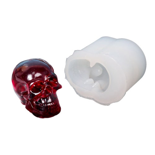 3D Skull Head Silicone Mold Halloween Table Decor Epoxy Resin - Etsy