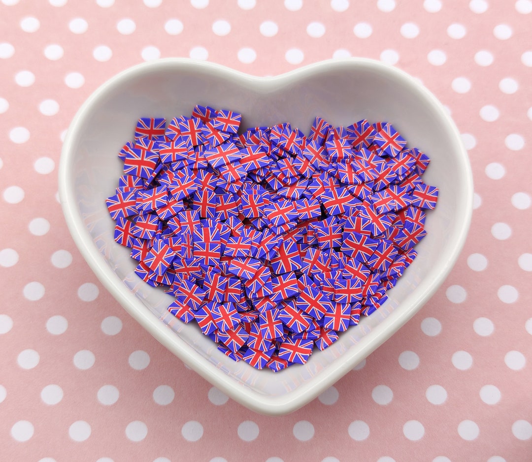 10g Union Jack Flag Clay Fimo Slices, Great Britain Flag, Resin Craft ...