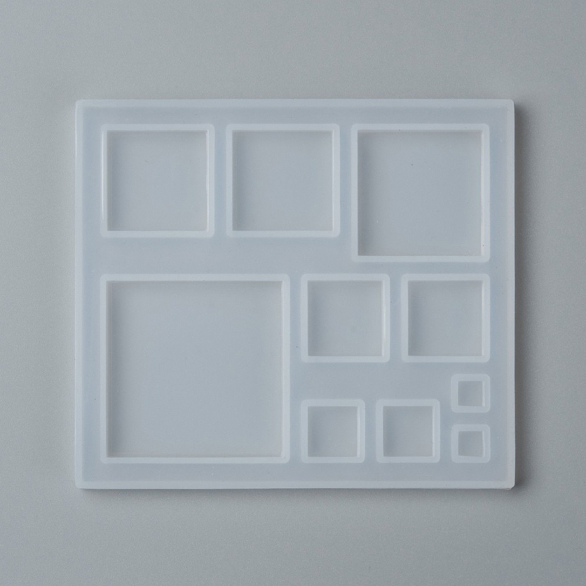 Square Silicone Mould, 10 Square Jewellery Earring Epoxy Resin Pendant ...
