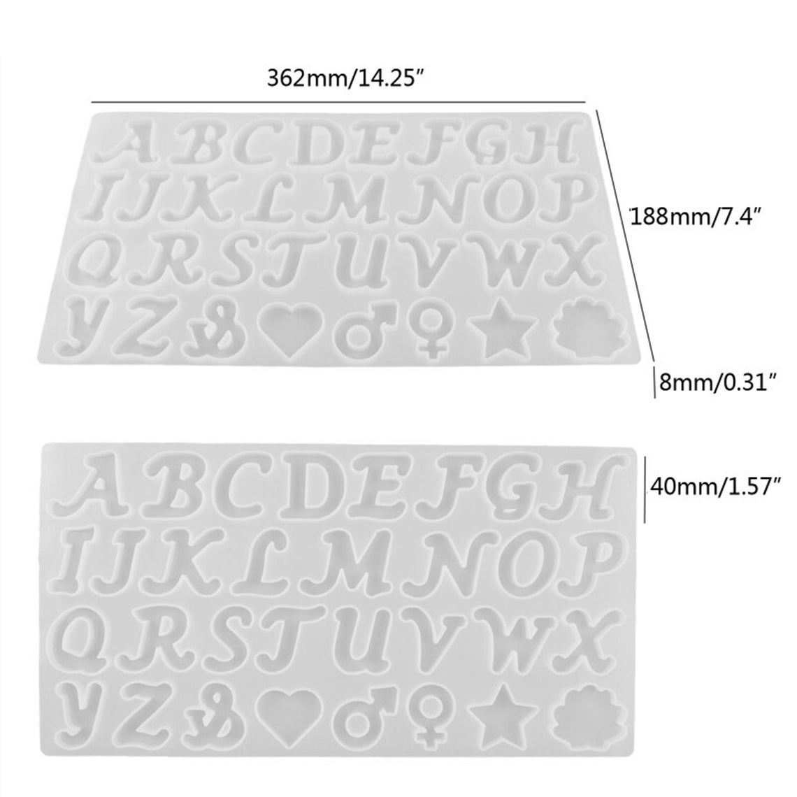 Alphabet Letter Mould Cursive Letters Pendant Mold Jewelry - Etsy