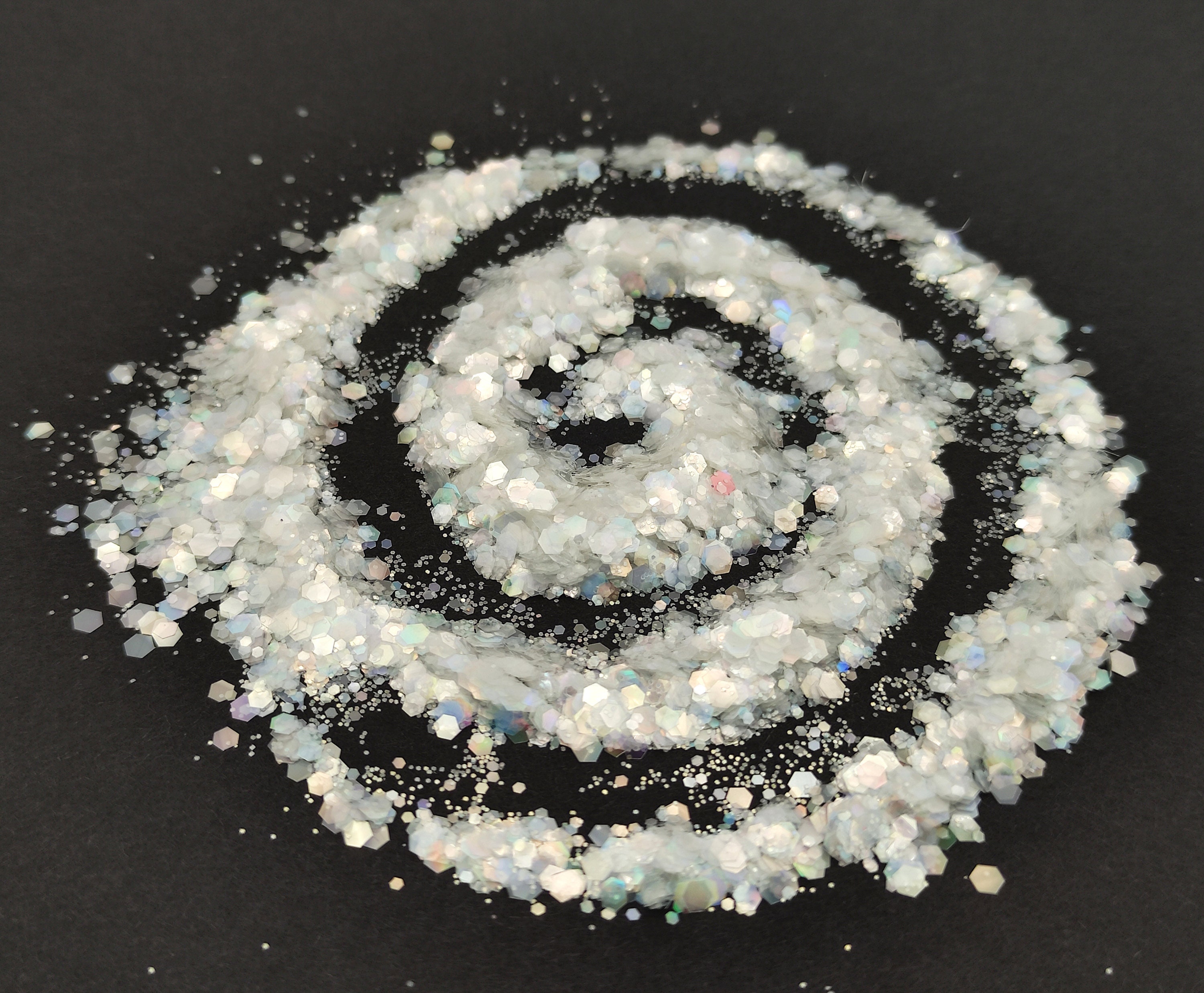 Chunky Pastel Opalescent Glitter Mix Iridescent White Resin | Etsy