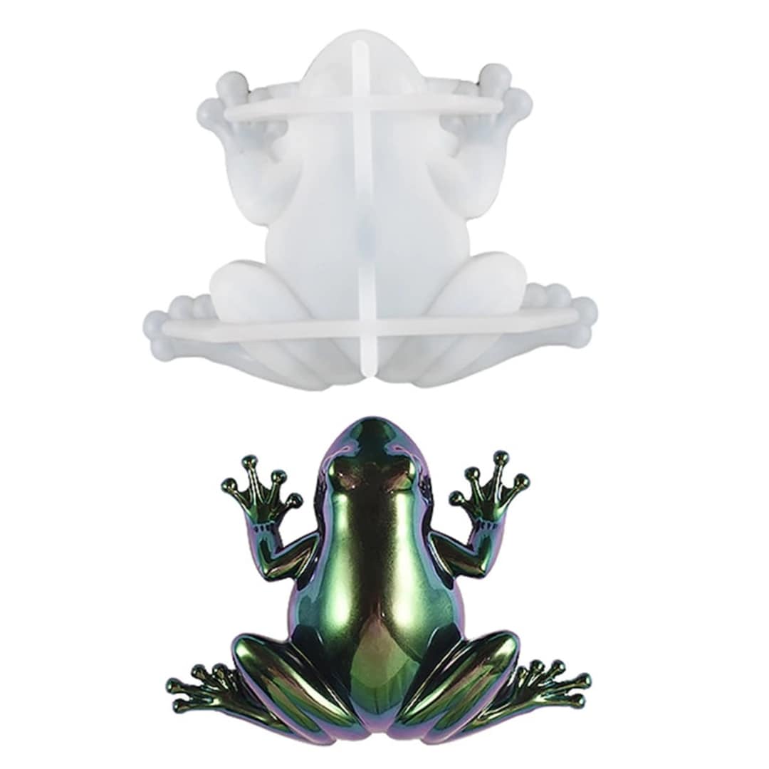 Frog Silicone Mould, 3D Frog Mold, Frog Home Decoration Mould, Resin ...
