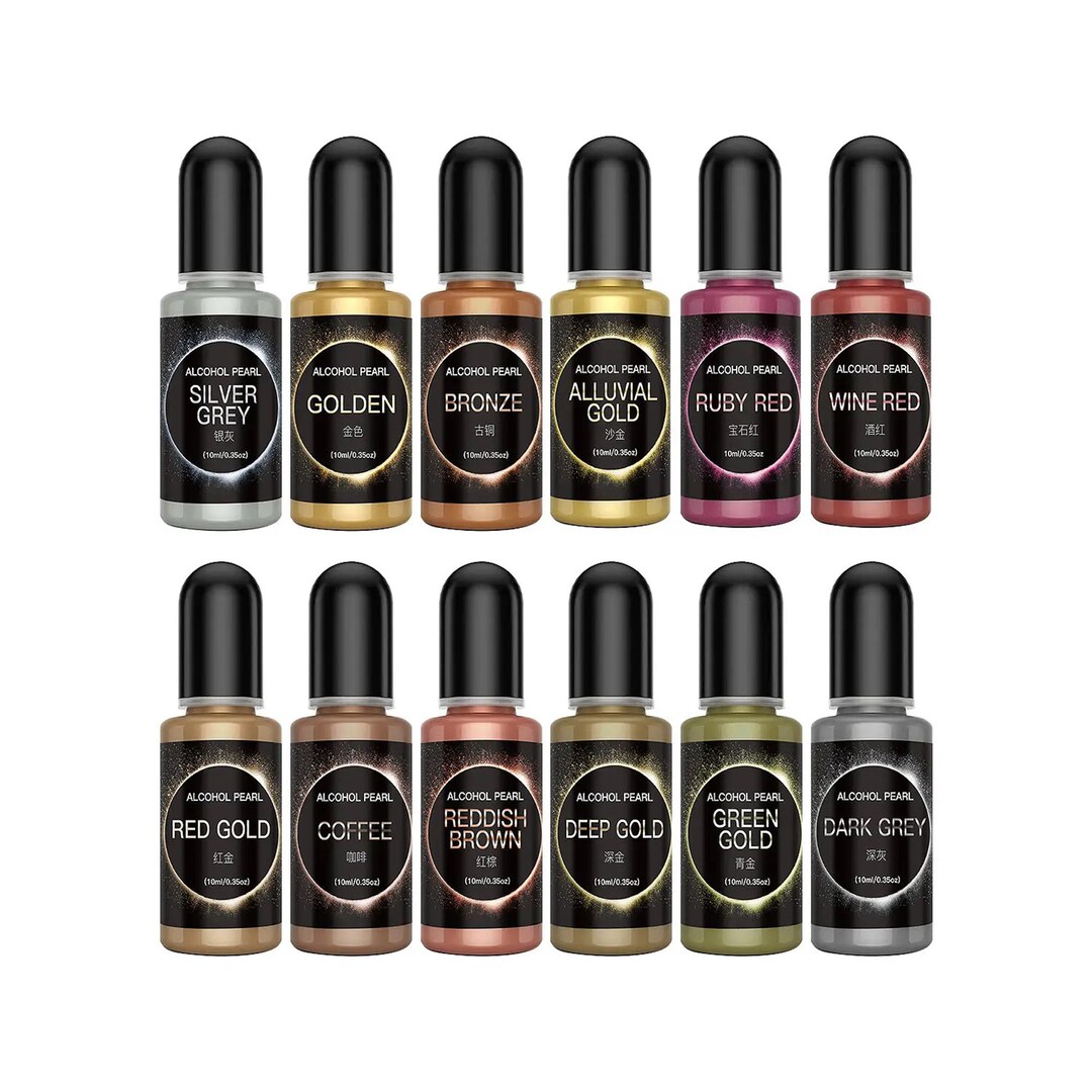 Metallic Alcohol Ink Pigment for Epoxy Resin, 10ml Resin Alcohol Ink ...