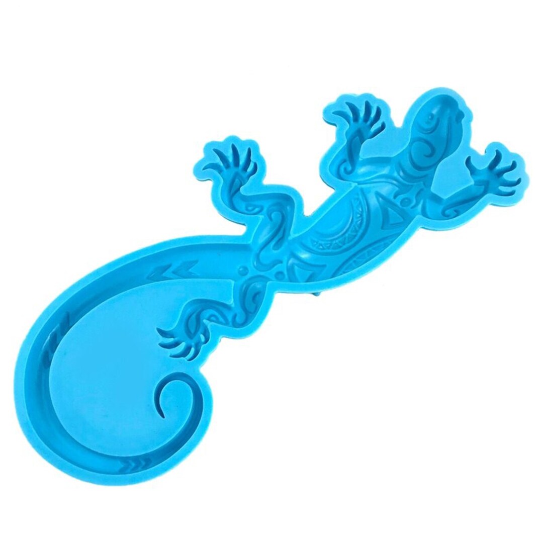 Gecko Lizard Wallhanging Silicone Mould, Gecko Jesmonite Casting Mold ...