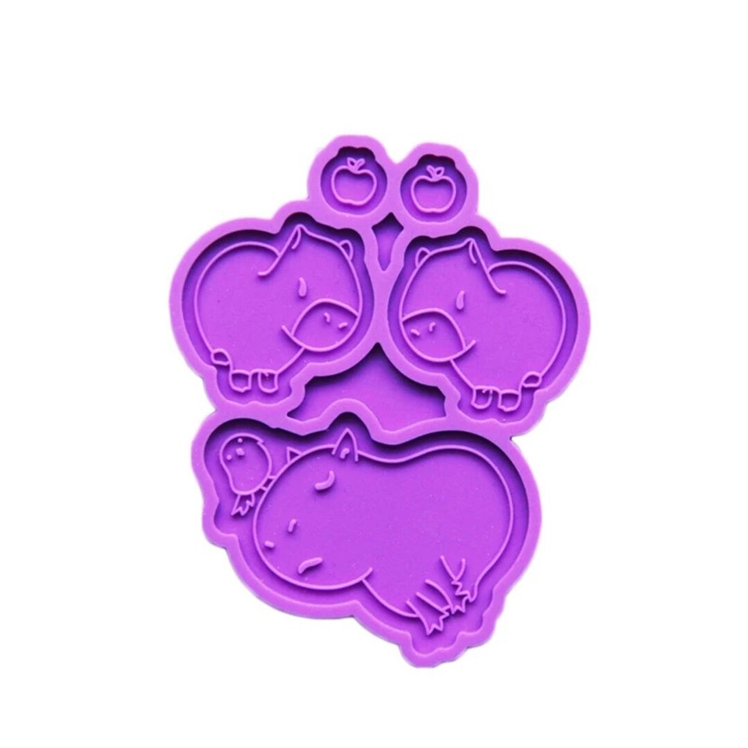 Capybara Earring Silicone Mould, Capybara Epoxy Resin Pendant Mold ...
