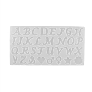 Alphabet Letter Mould, Cursive Letters Pendant Mold, Jewelry Letter ...