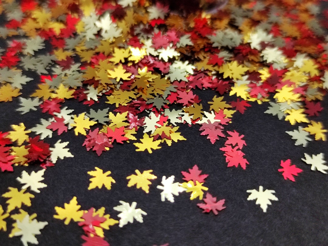 Autumn Leaf Glitter, Autumn Maple Leaves Nail Art Glitter, Fall Leaves ...