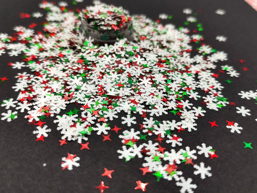 Christmas Glitter Mix, Snowflake Glitter, Christmas Stars Mix Sequins ...
