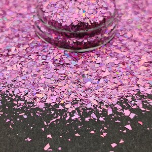 Holographic Pink Glitter Flakes, Holographic Cellophane Glitter Flakes, Pink Glitter Shards ...
