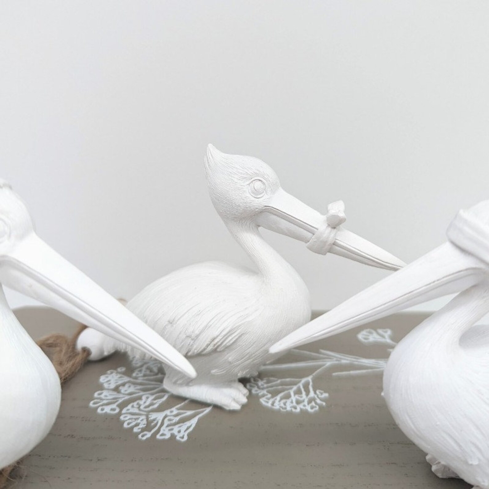 No Evil See Hear Speak White Pelican Figurine - Set of 3 | Bird Gifts ...