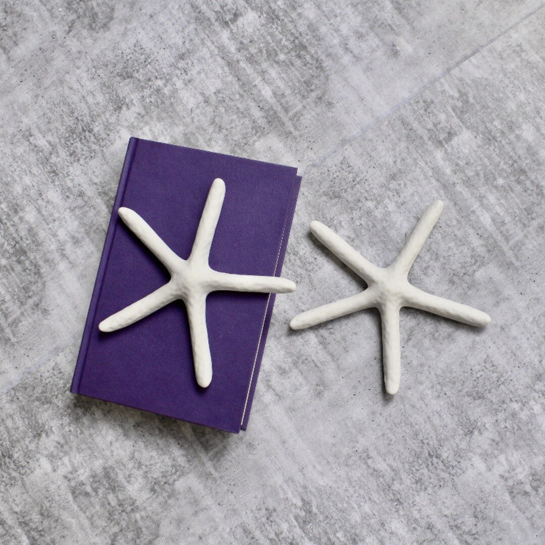 Coastal White Starfish Decor Ornament - Set of 2 | Faux Star Fish Decor ...
