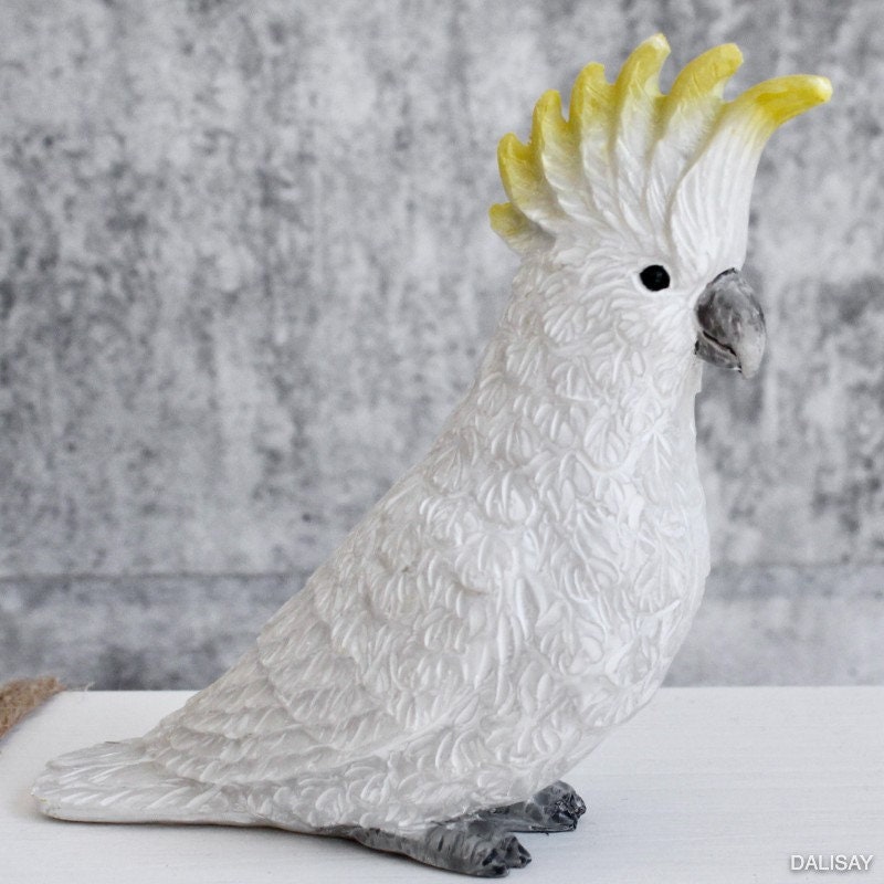 Set of 2 Cockatoo Bird Figurine | Cockatoo Parrot Gifts | Cockatoo ...