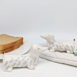 Ceramic Dachshund Dog Salt and Pepper Shaker Set | Dog Gifts | Animal ...